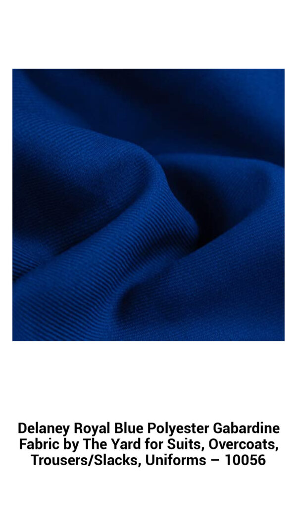 Premium Royal Blue Gabardine Polyester Fabric by the Yard – Perfect for ...