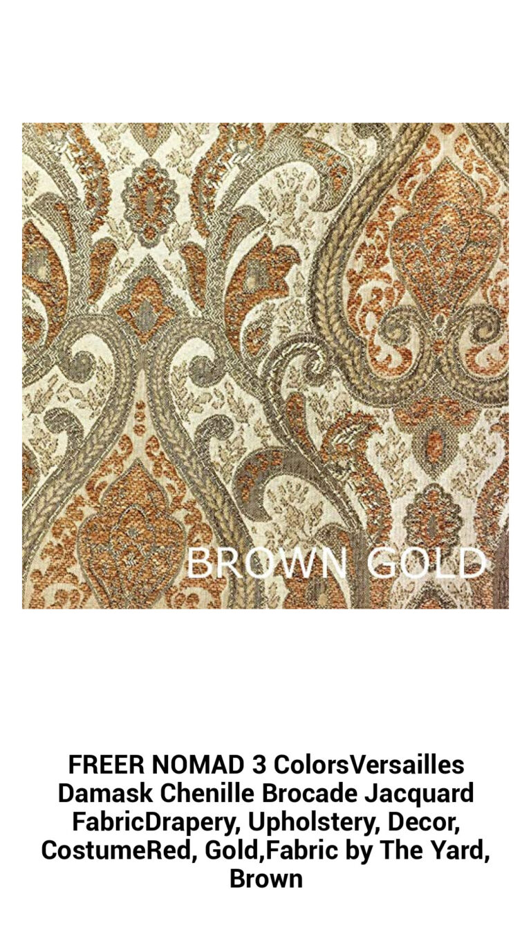 Luxurious Versailles Damask Chenille Brocade Fabric for Drapery ...