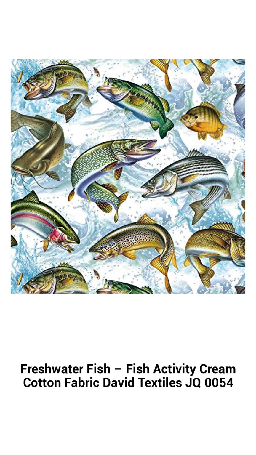 Vibrant Freshwater Fish Cotton Fabric – Perfect for Fun DIY Projects ...