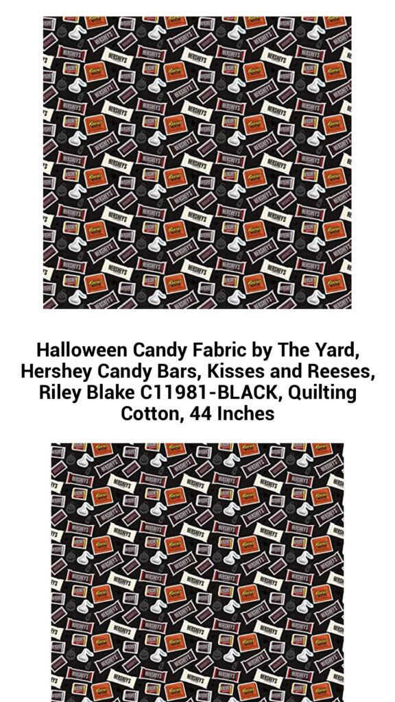 Spooktacular Halloween Candy Fabric by the Yard - Delightful Hershey ...