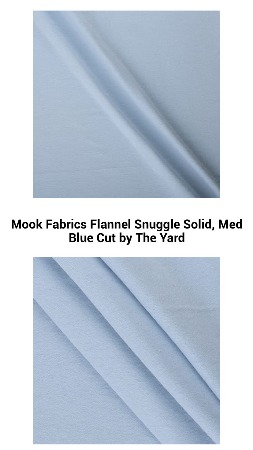 Cozy Comforts Cotton Flannel Fabric in Medium Blue - Premium Quality Cut by The Yard for All ...