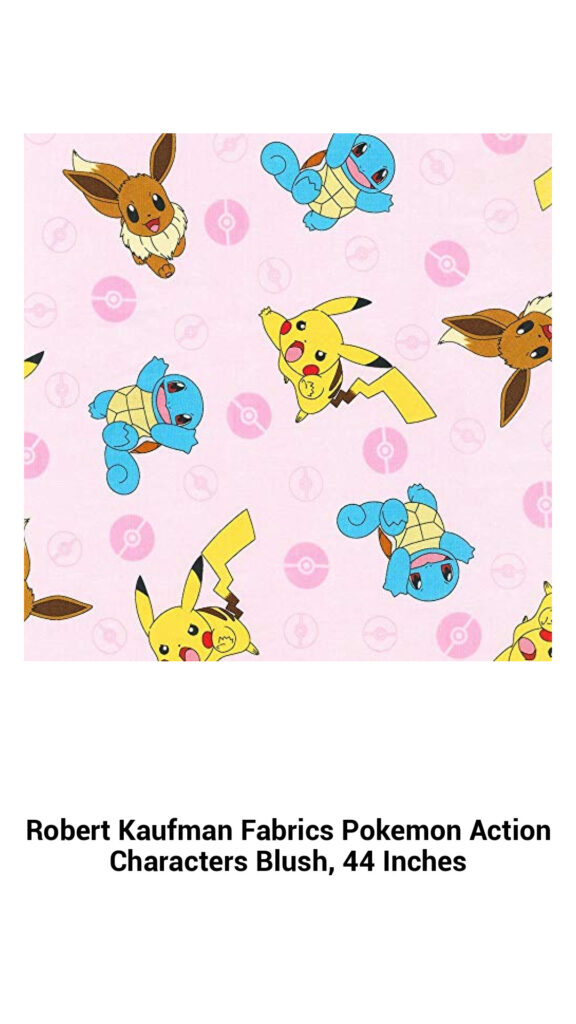 Vibrant Pokemon Action Characters Cotton Fabric by Robert Kaufman - 44 ...