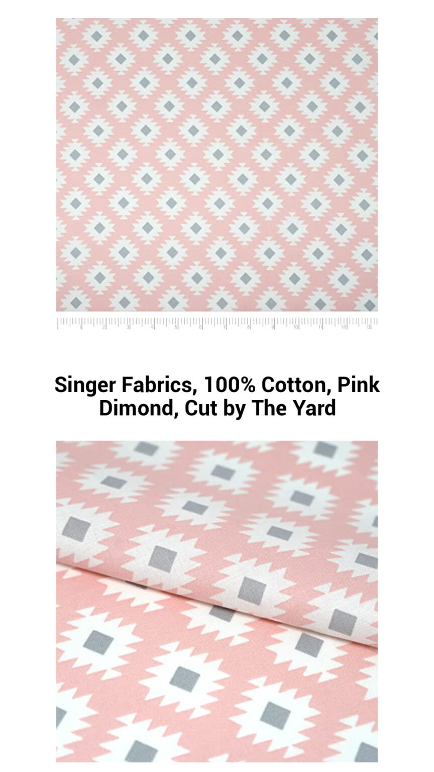 Premium 100% Cotton Pink Diamond Fabric - Versatile, Soft, and Cut by ...