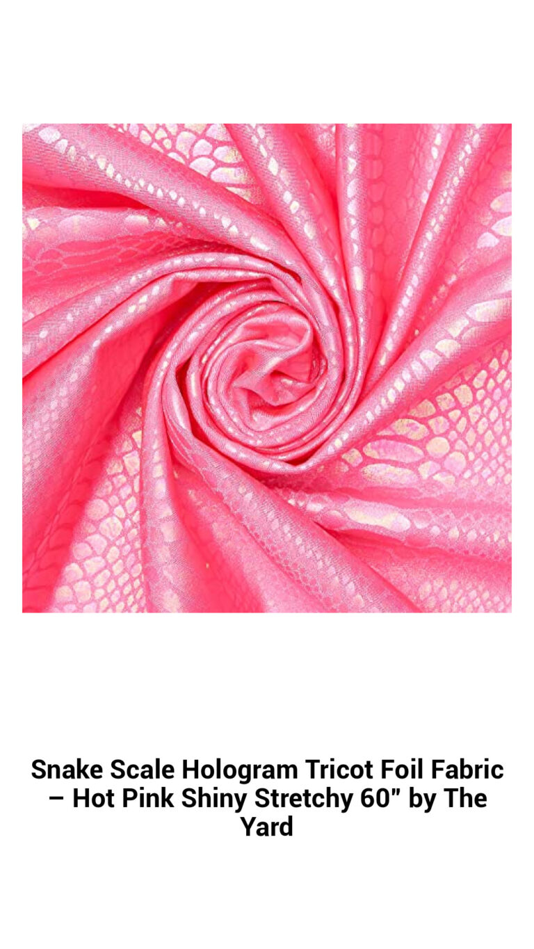 Shimmering Hot Pink Snake Scale Hologram Stretch Fabric – 60 Inches of ...