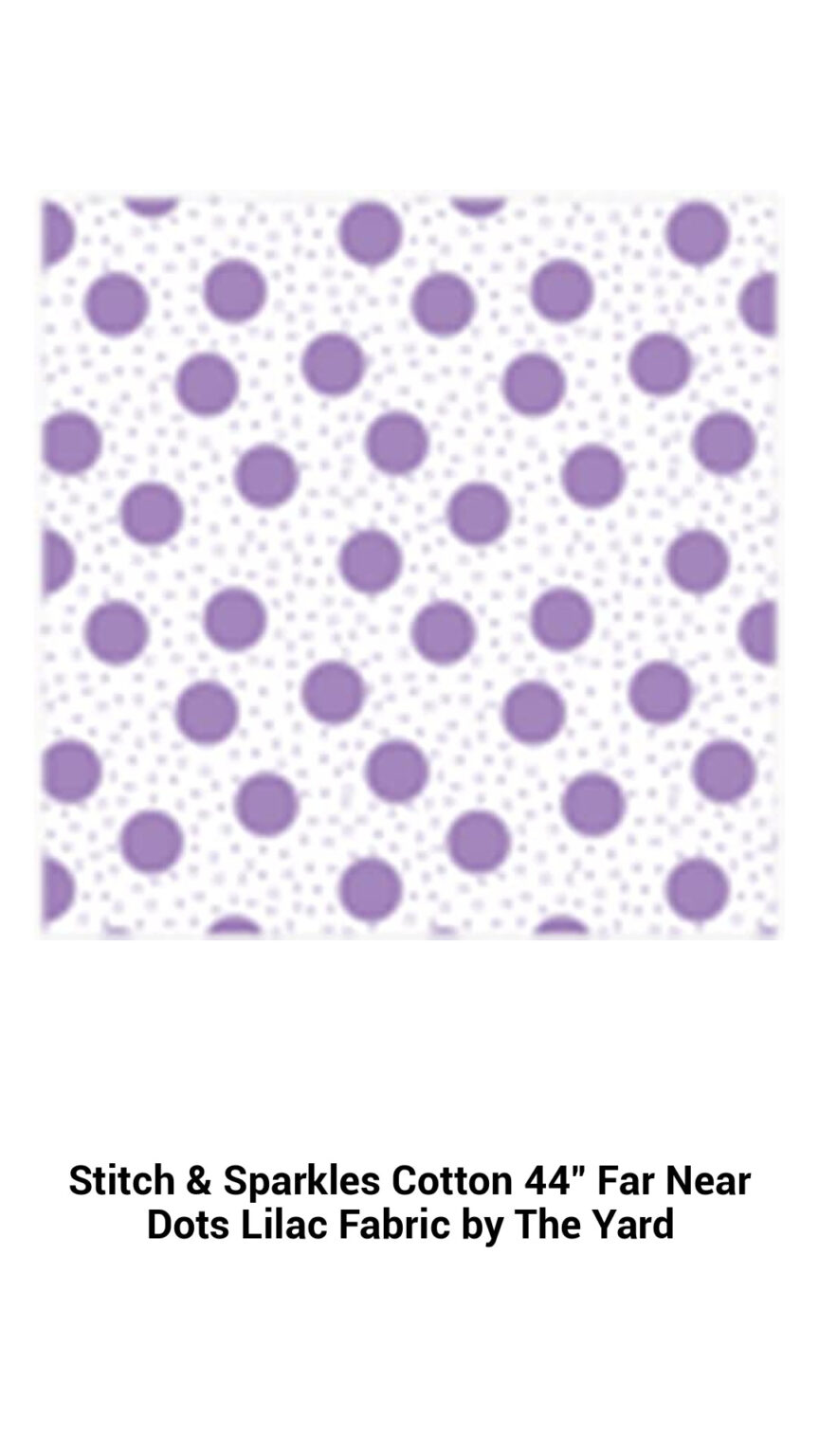 Premium 100% Cotton 44-Inch Lilac Dots Fabric for Quilting and Home ...