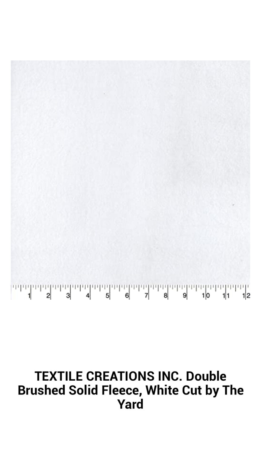 Luxurious Double Brushed Solid Fleece in White - Premium Quality Fabric ...